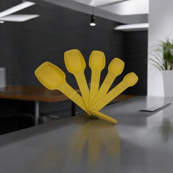 Tupperware | Kitchen | Vintage Tupperware Measuring Spoon Set Yellow ...